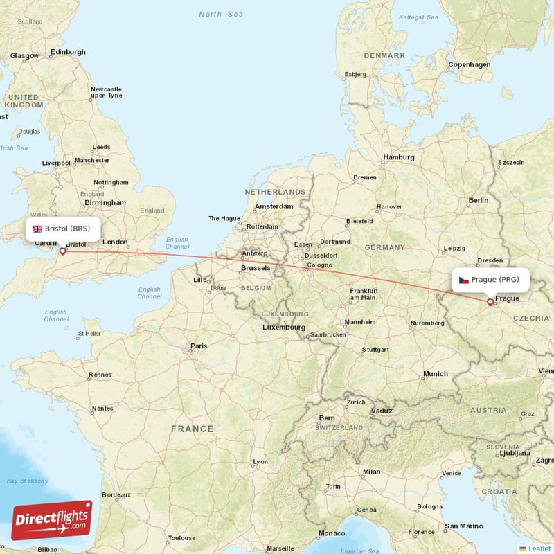 Direct flights from Bristol to Prague, BRS to PRG non-stop - Directflights.com