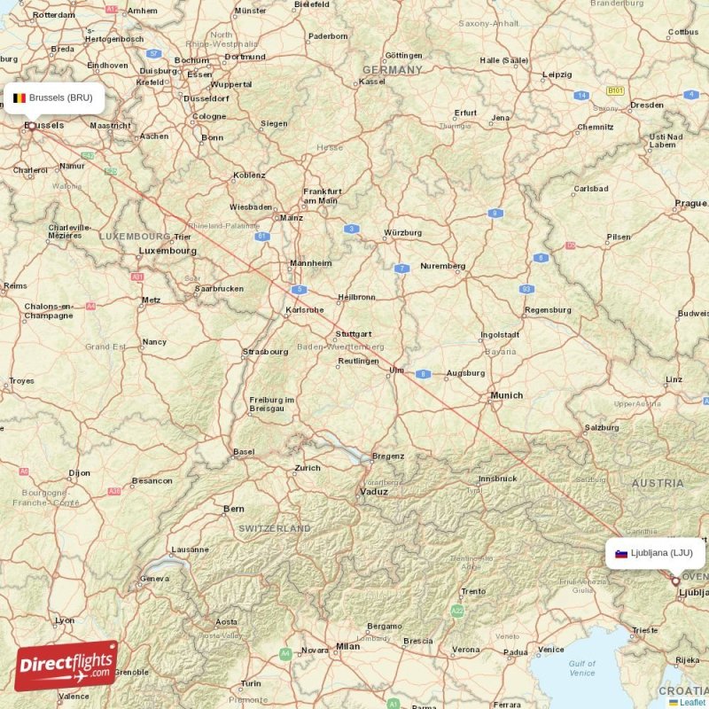 Direct flights from Brussels to Ljubljana, BRU to LJU non-stop ...