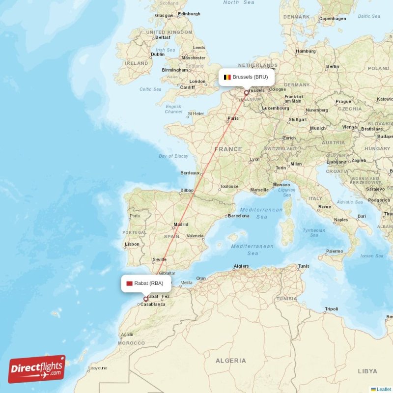 Direct flights from Brussels to Rabat, BRU to RBA non-stop ...
