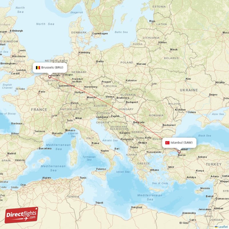 Direct flights from Brussels to Istanbul, BRU to SAW non-stop - Directflights.com