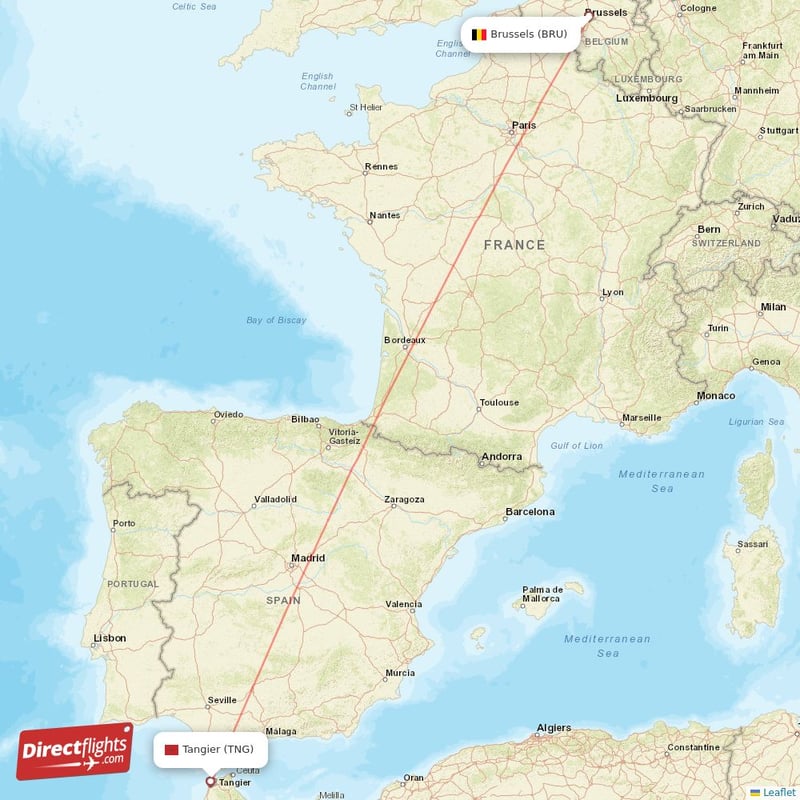 Direct flights from Brussels to Tangier, BRU to TNG non-stop - Directflights.com
