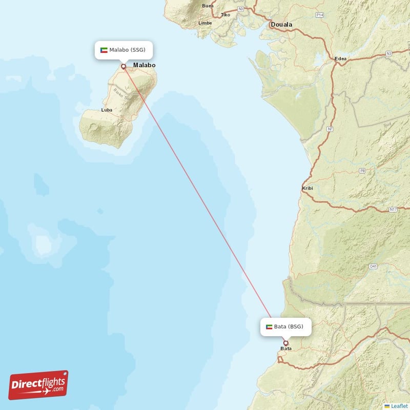 Direct flights from Bata to Malabo, BSG to SSG non-stop - Directflights.com