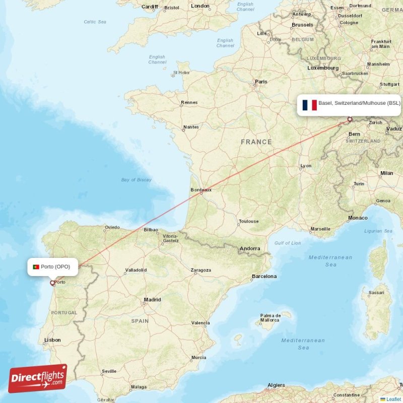 Direct flights from Basel, Switzerland/Mulhouse to Porto (BSL-OPO ...