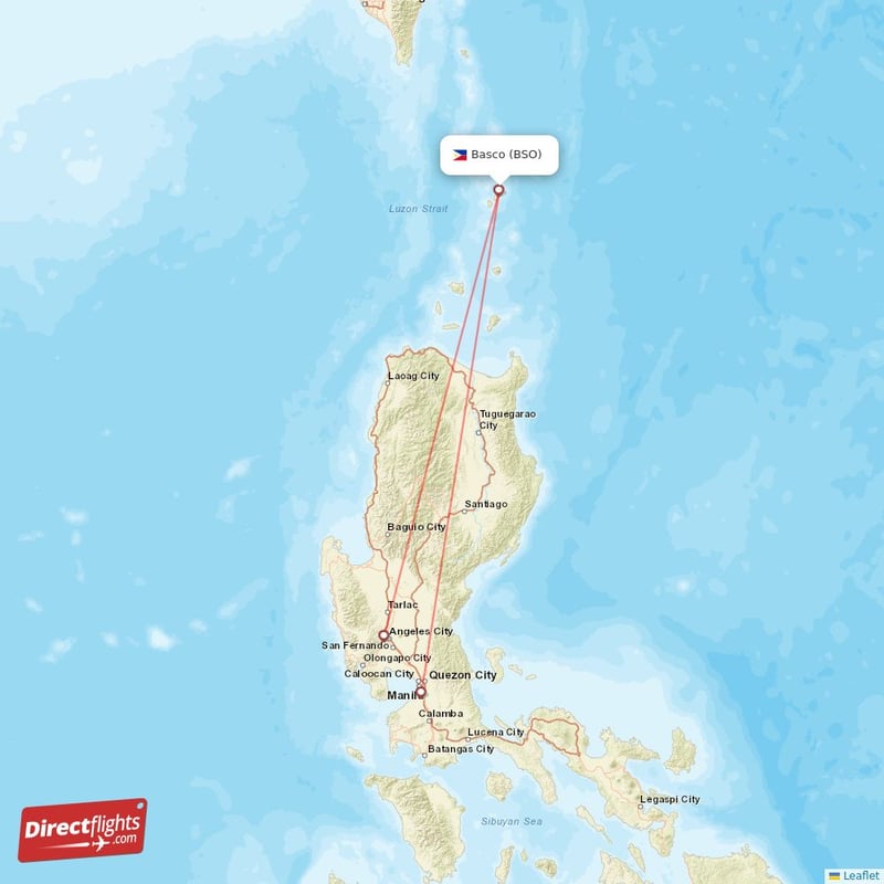 Direct flights from Basco - 2 destinations - BSO, Philippines ...