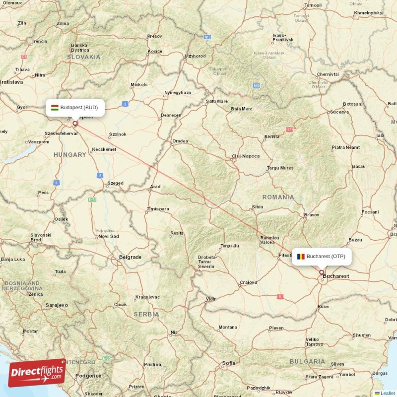 Direct flights from Budapest to Bucharest, BUD to OTP non-stop ...