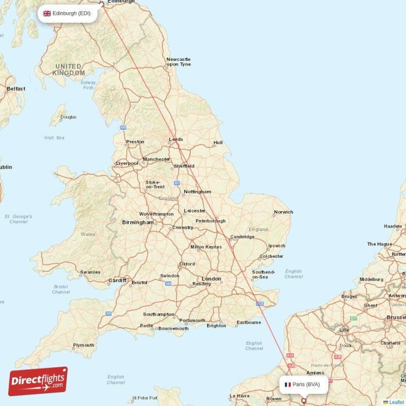 Direct flights from Paris to Edinburgh, BVA to EDI non-stop ...