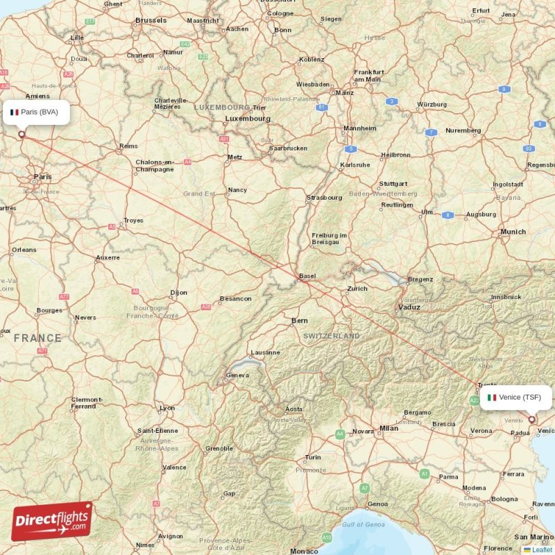 Direct flights from Paris to Venice, BVA to TSF non-stop ...