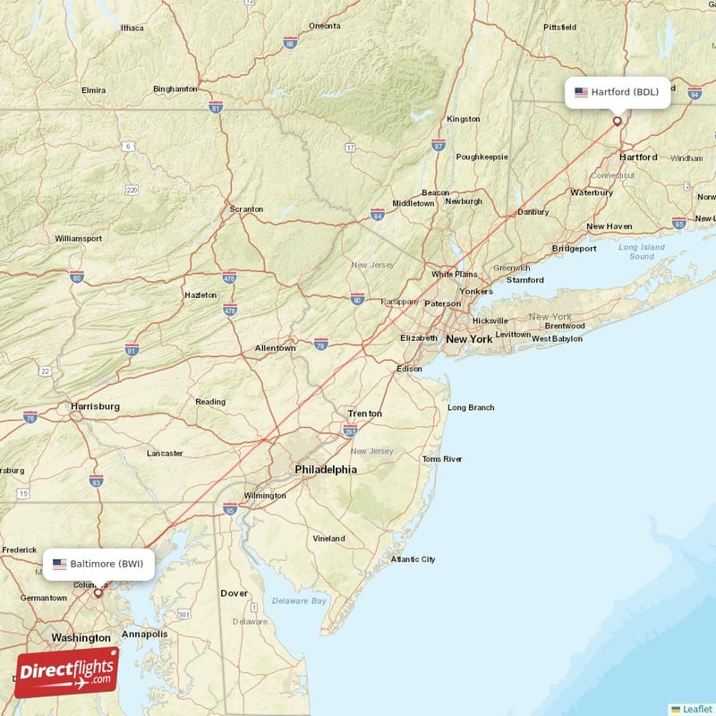 Direct flights from Baltimore to Hartford, BWI to BDL non-stop ...