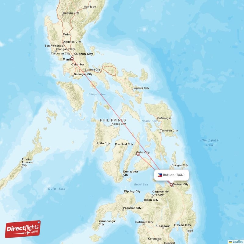 Direct flights from Butuan - 2 destinations - BXU, Philippines ...