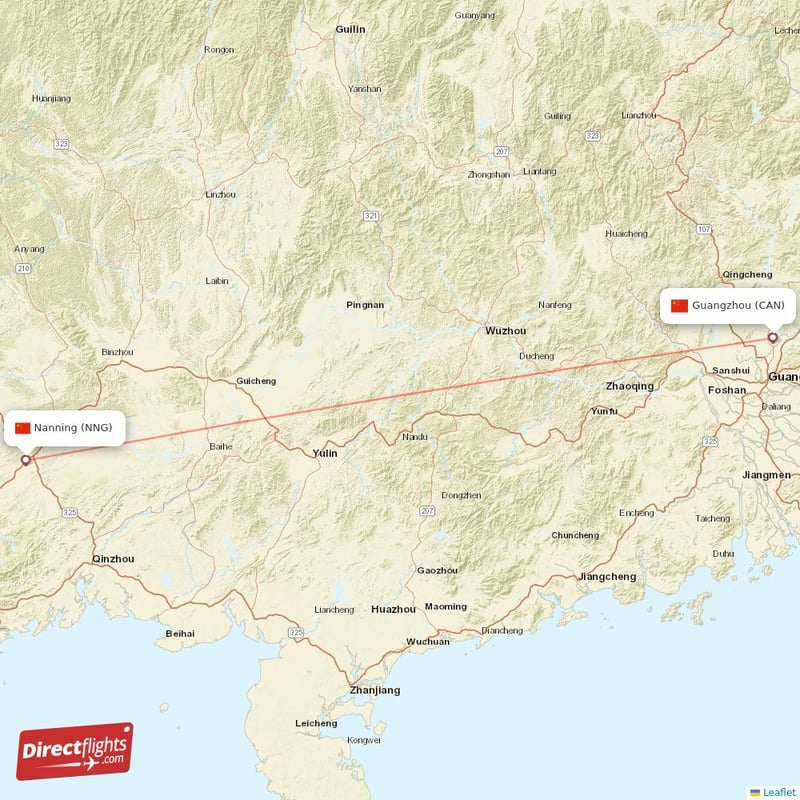 Direct flights from Guangzhou to Nanning, CAN to NNG non-stop ...