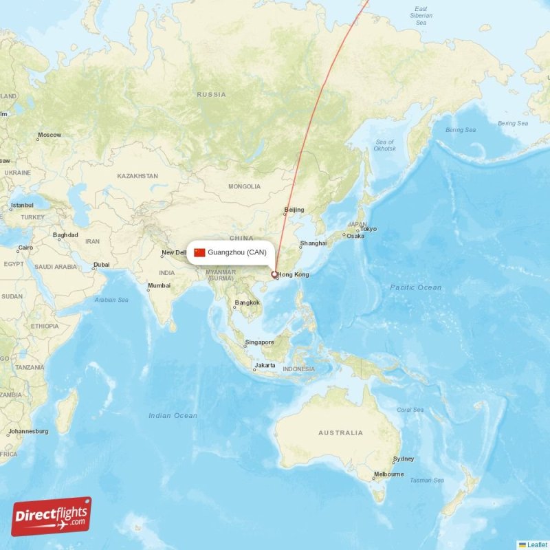 Direct flights from Guangzhou to Toronto (CAN-YYZ) - Directflights.com