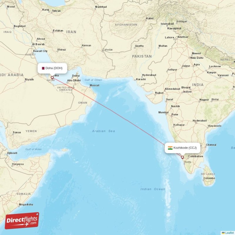 Direct flights from Kozhikode to Doha, CCJ to DOH non-stop ...