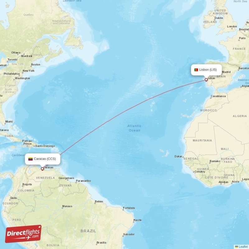 Direct flights from Caracas to Lisbon, CCS to LIS non-stop ...