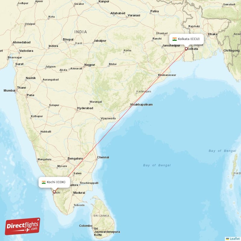 Direct flights from Kolkata to Kochi, CCU to COK non-stop ...