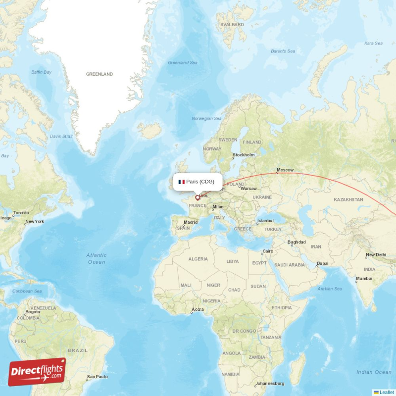 Direct flights from Paris to Manila (CDG-MNL) - Directflights.com