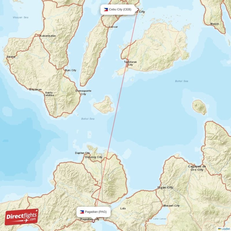 Direct flights from Cebu City to Pagadian, CEB to PAG non-stop ...
