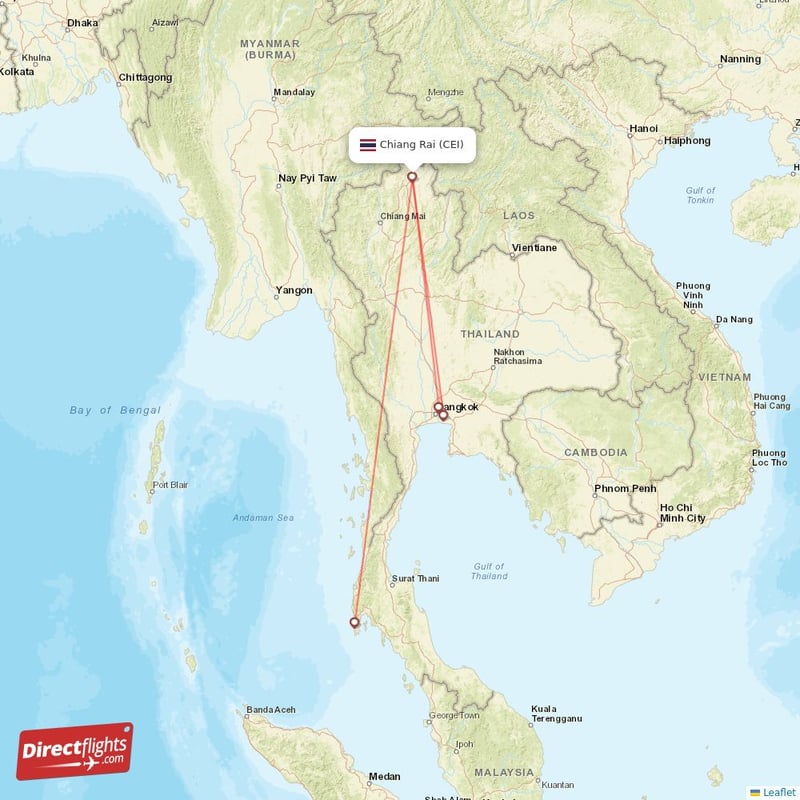 Chiang Rai Thailand Map Chiang Saen The New Bypass To Chiang Rai