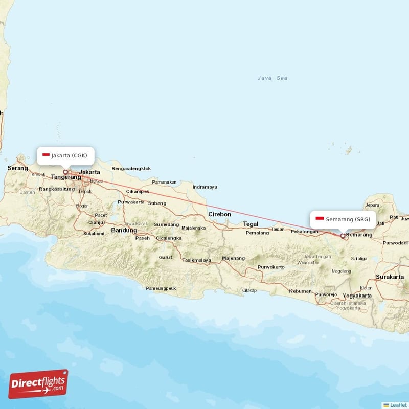 Direct flights from Jakarta to Semarang, CGK to SRG non-stop ...