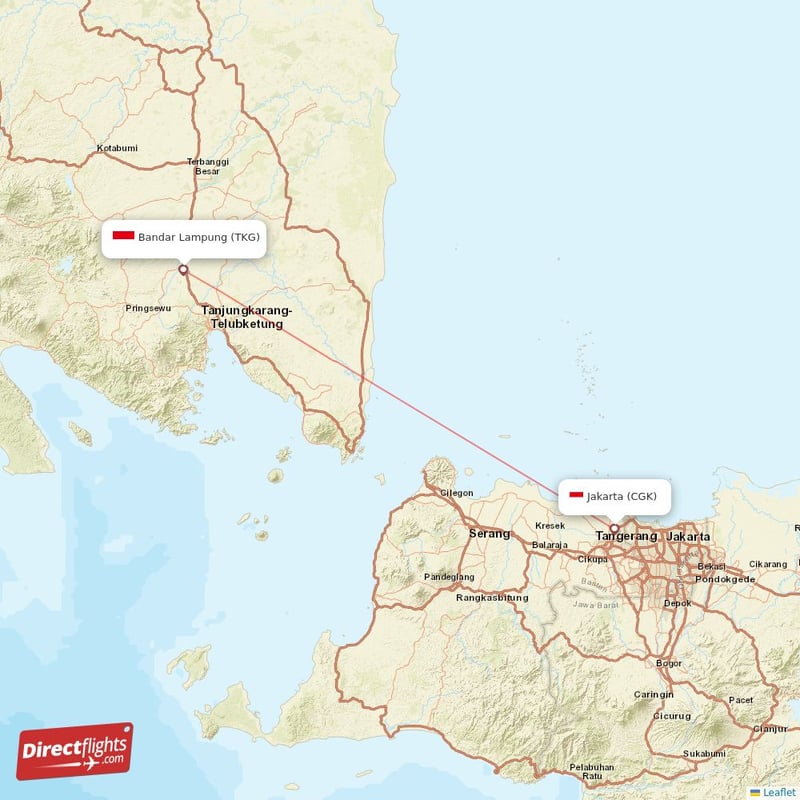 Direct flights from Jakarta to Bandar Lampung, CGK to TKG non-stop ...
