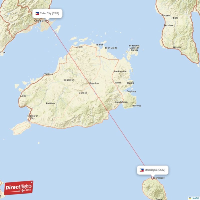 Direct flights to Mambajao - CGM, Philippines - Directflights.com