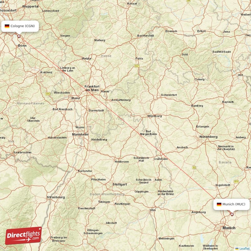 Direct flights from Cologne to Munich, CGN to MUC non-stop ...