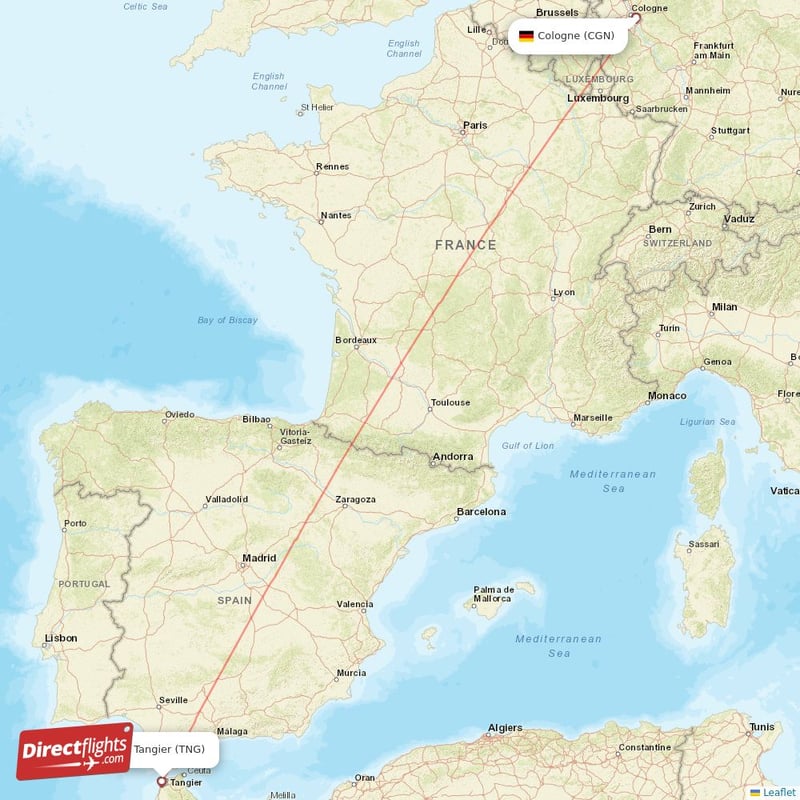 Direct flights from Cologne to Tangier, CGN to TNG non-stop ...
