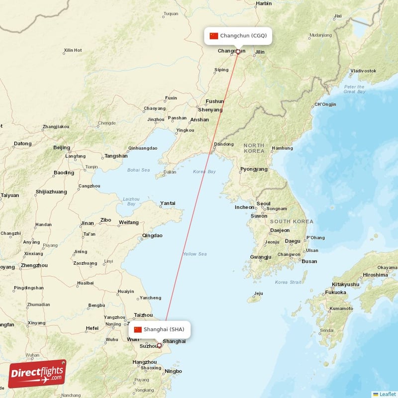 Direct flights from Changchun to Shanghai, CGQ to SHA non-stop ...