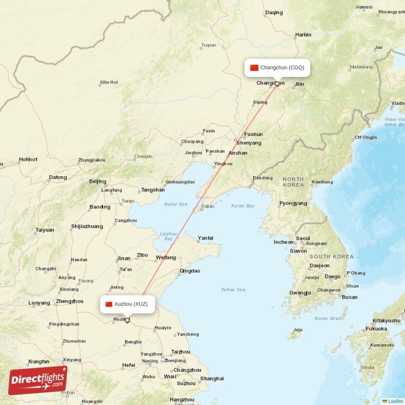 Direct flights from Xuzhou to Changchun, XUZ to CGQ non-stop ...