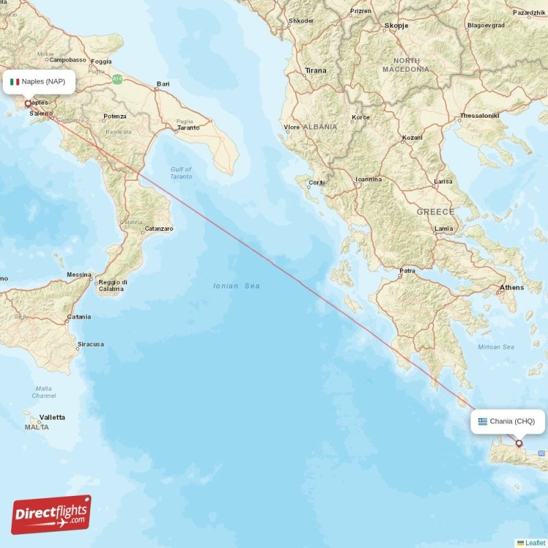 Direct flights from Chania to Naples, CHQ to NAP non-stop ...