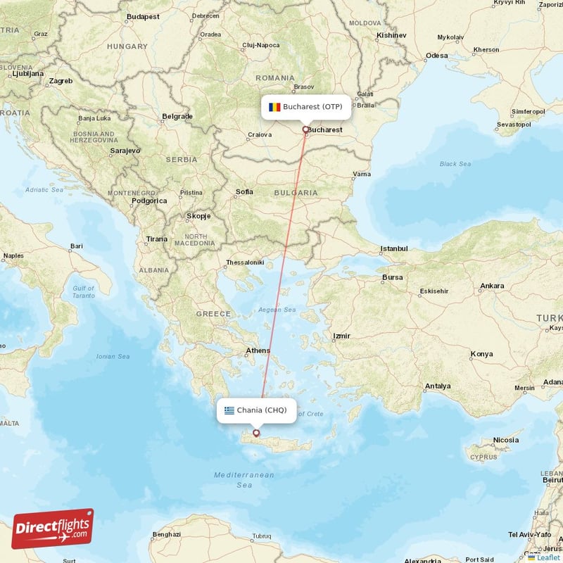 Direct flights from Chania to Bucharest, CHQ to OTP non-stop - Directflights.com