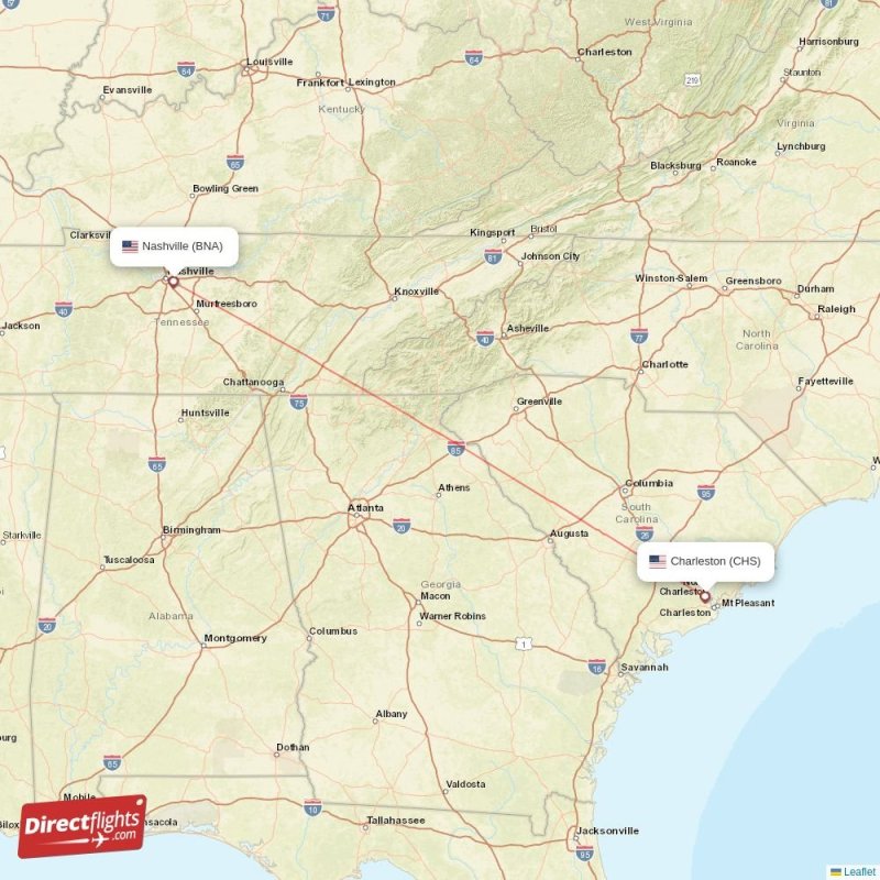 Direct flights from Charleston to Nashville, CHS to BNA non-stop ...