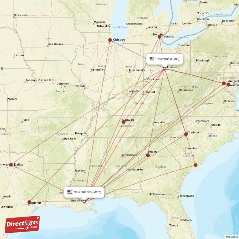 Direct flights from Columbus to New Orleans, CMH to MSY non-stop ...
