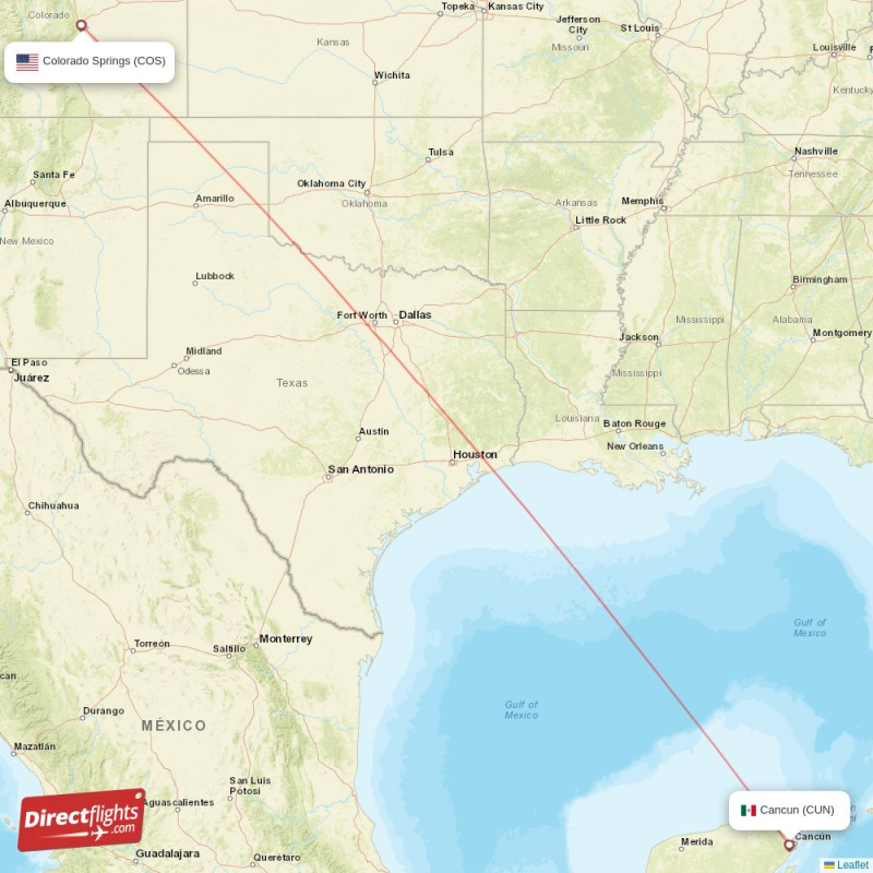 Direct flights from Colorado Springs to Cancun (COS-CUN ...
