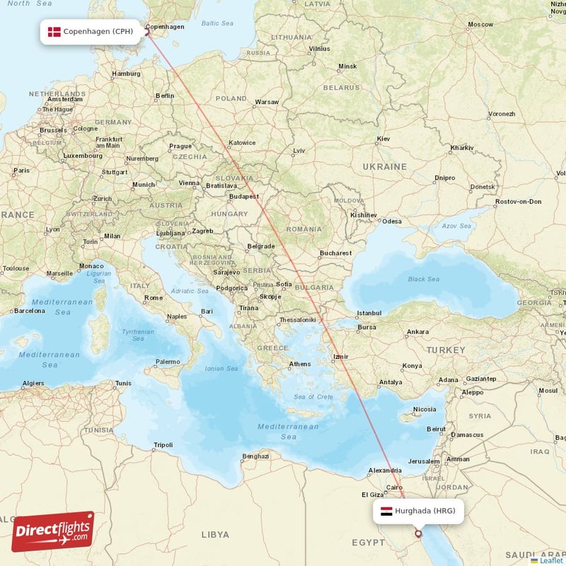 Direct flights from Copenhagen to Hurghada, CPH to HRG non-stop - Directflights.com