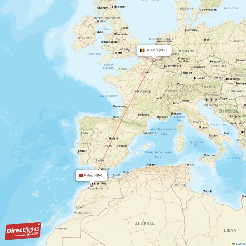 Direct flights from Brussels to Rabat, CRL to RBA non-stop ...