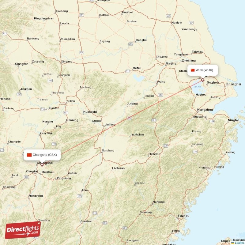 Direct flights from Changsha to Wuxi, CSX to WUX non-stop ...