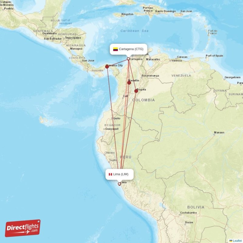 Direct flights from Cartagena to Lima, CTG to LIM non-stop ...