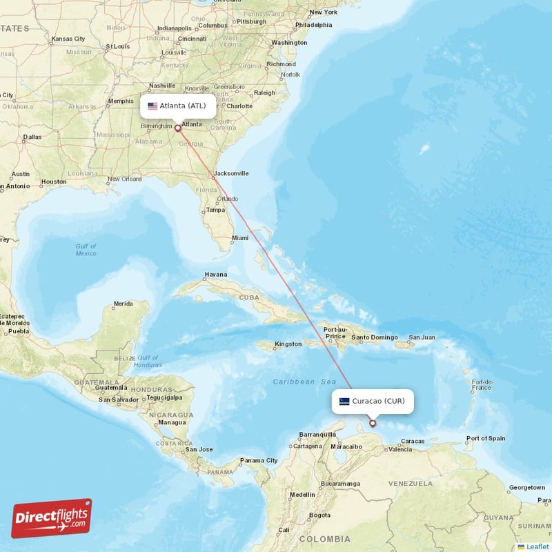 Direct flights from Curacao to Atlanta, CUR to ATL non-stop ...