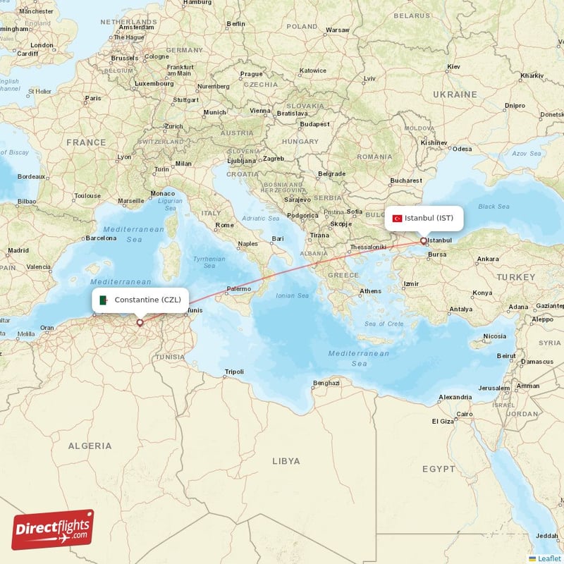 Direct flights from Constantine to Istanbul, CZL to IST non-stop ...
