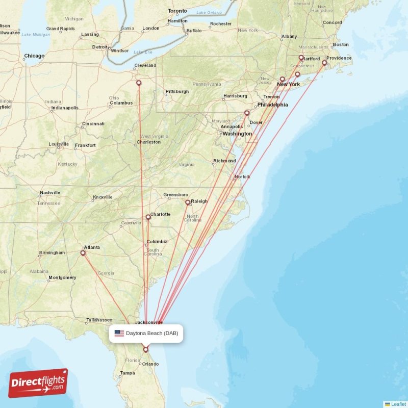 Direct flights to Daytona Beach - DAB, USA - Directflights.com