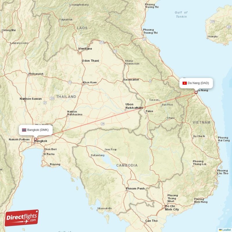Direct flights from Da Nang to Bangkok, DAD to DMK non-stop ...