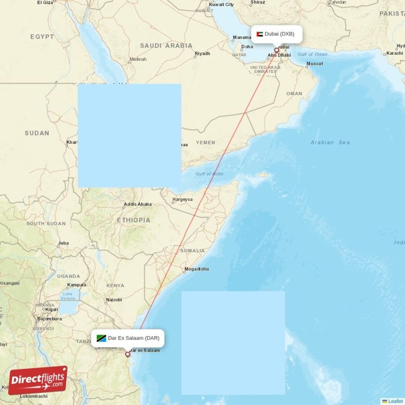 Direct flights from Dar Es Salaam to Dubai, DAR to DXB non-stop ...