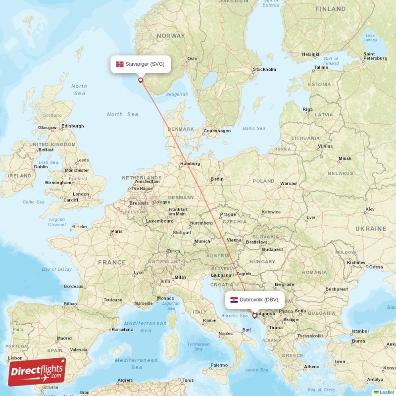 Direct flights from Dubrovnik to Stavanger (DBV-SVG) - Directflights.com
