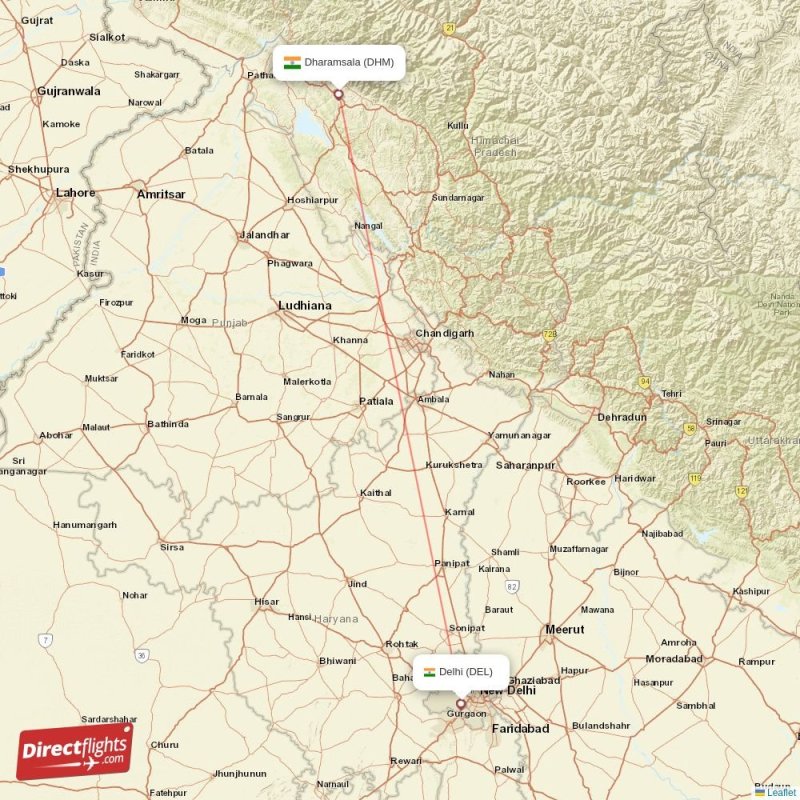 Direct flights from Delhi to Dharamsala (DEL-DHM) - Directflights.com