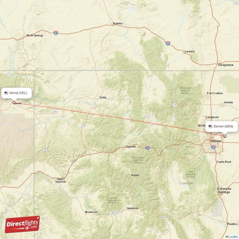 Direct flights from Denver to Vernal, DEN to VEL non-stop ...