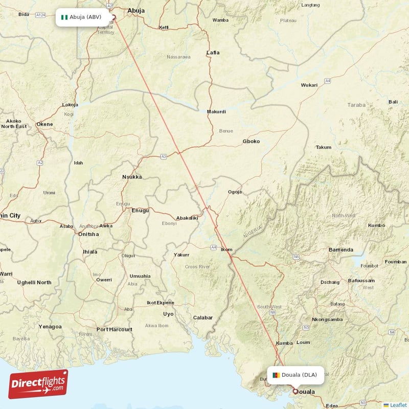 Direct flights from Douala to Abuja, DLA to ABV non-stop - Directflights.com