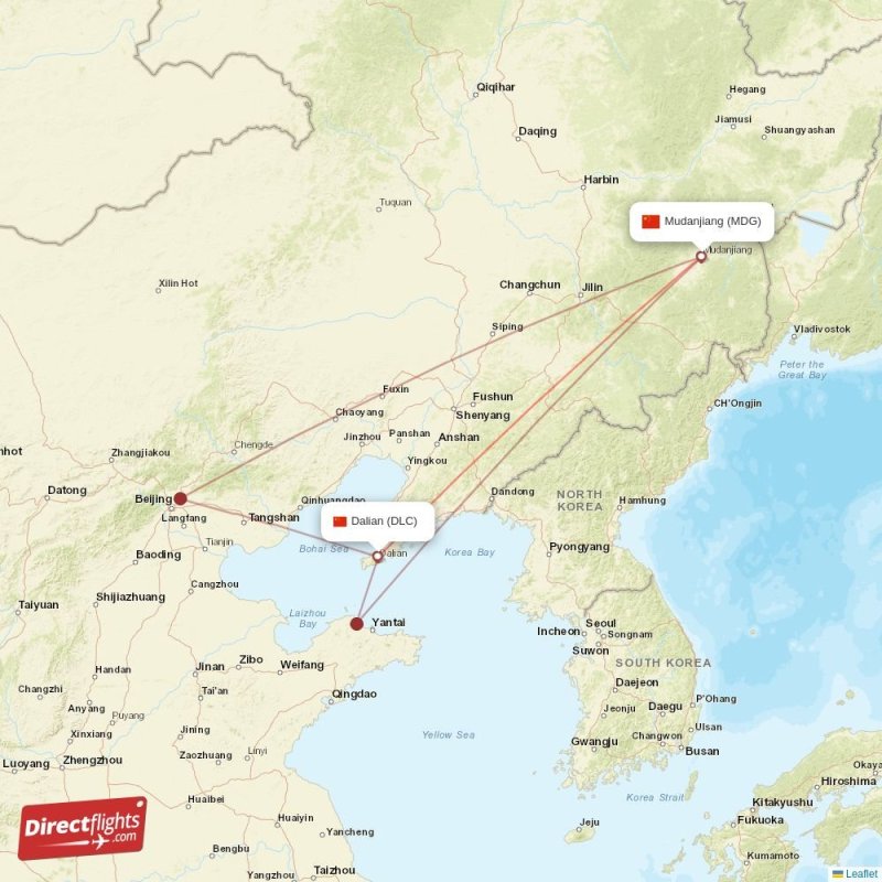 Direct flights from Dalian to Mudanjiang, DLC to MDG non-stop ...