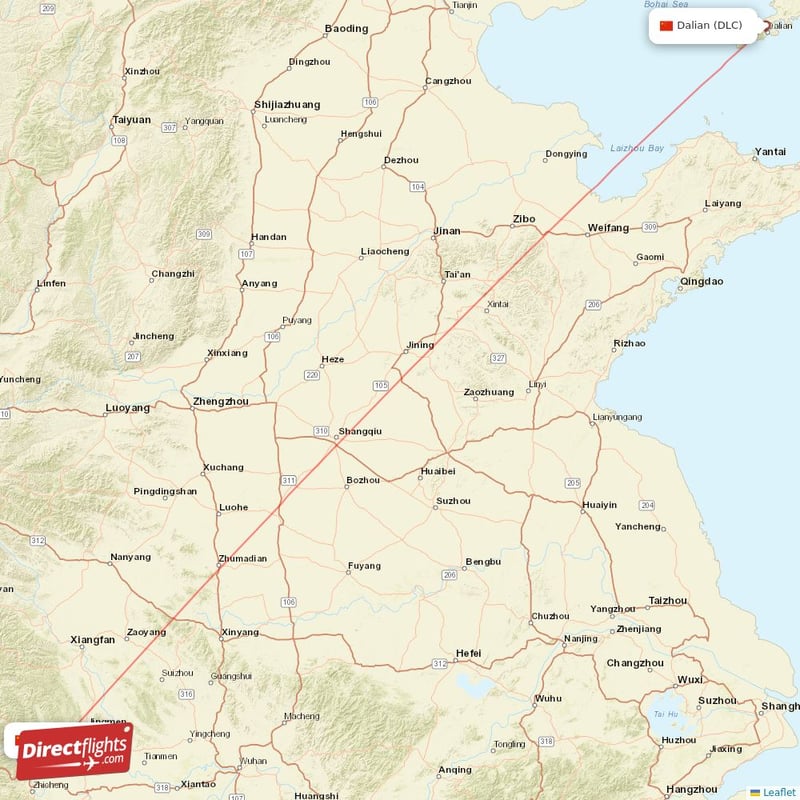 Direct flights from Dalian to Yichang, DLC to YIH non-stop ...