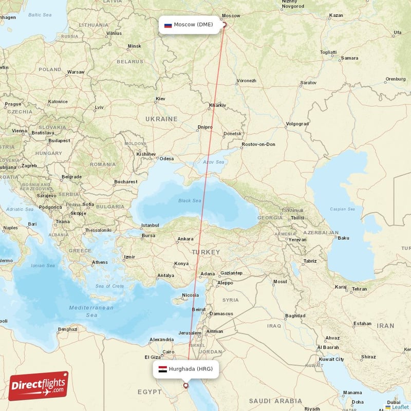 Direct flights from Moscow to Hurghada, DME to HRG non-stop - Directflights.com