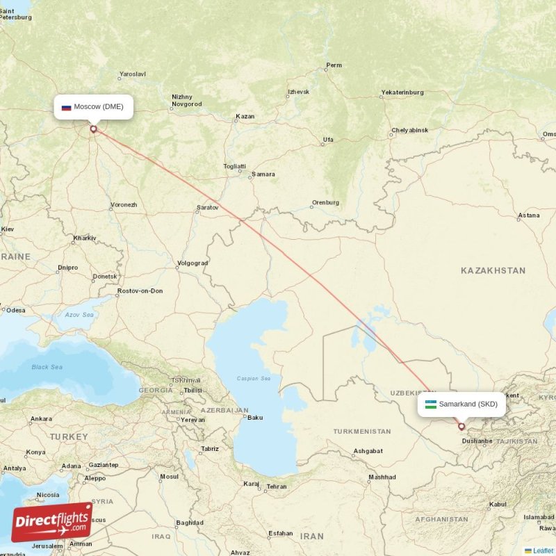 Direct flights from Moscow to Samarkand (DME-SKD) - Directflights.com